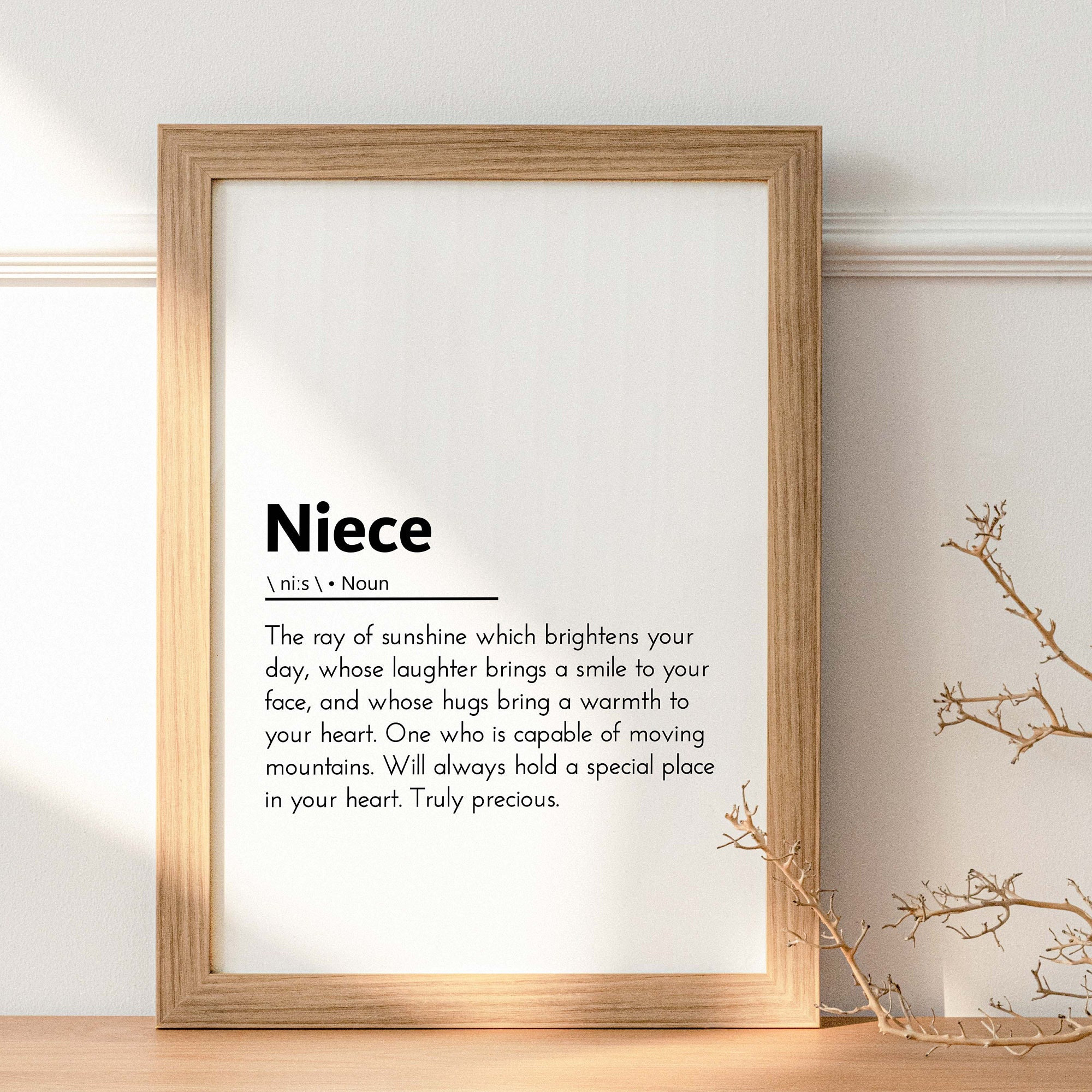 Niece Definition Art Print, Gift for Aunt (digital Download) - Etsy