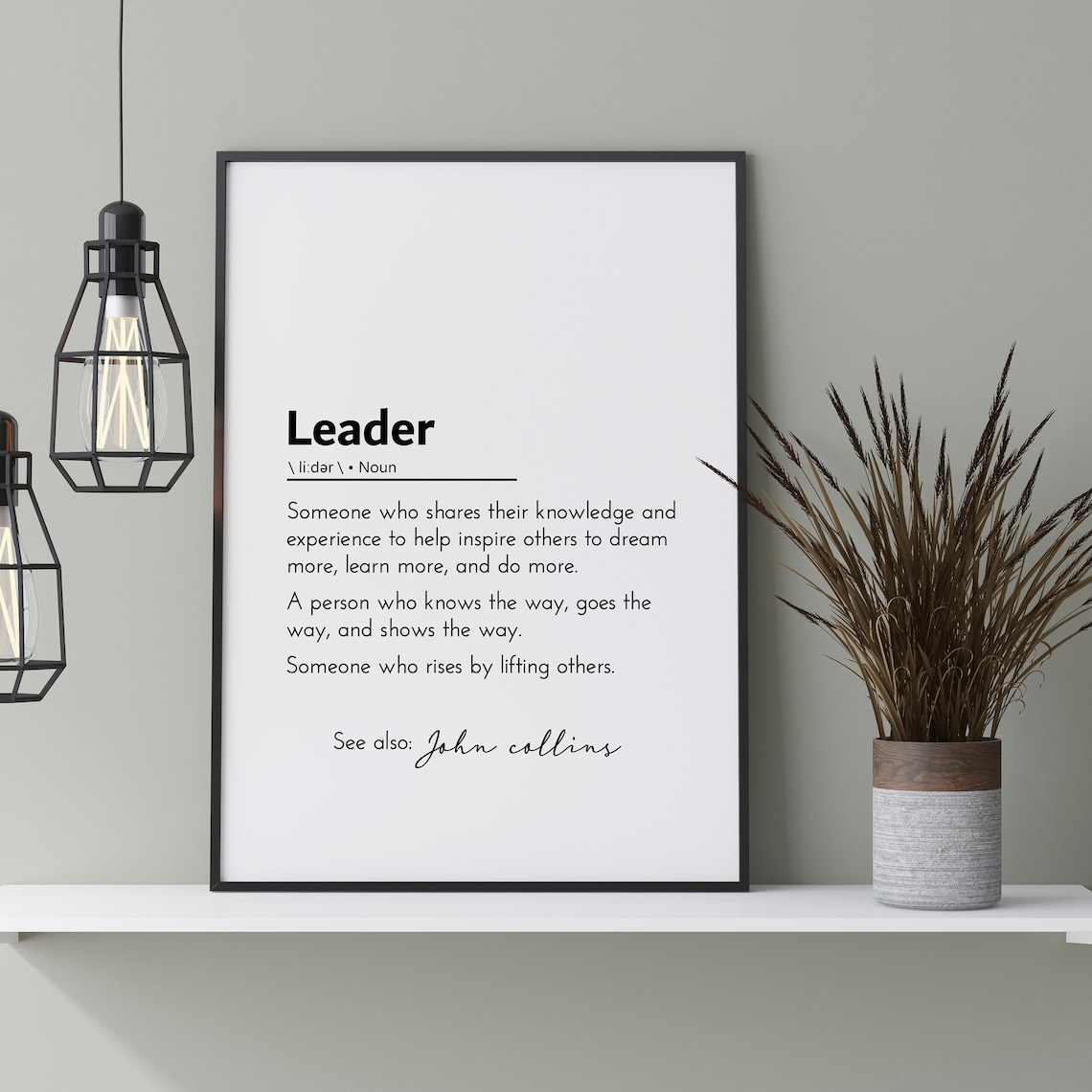 Leader Definition Leader Quote Personalized Leader Gift Leadership ...