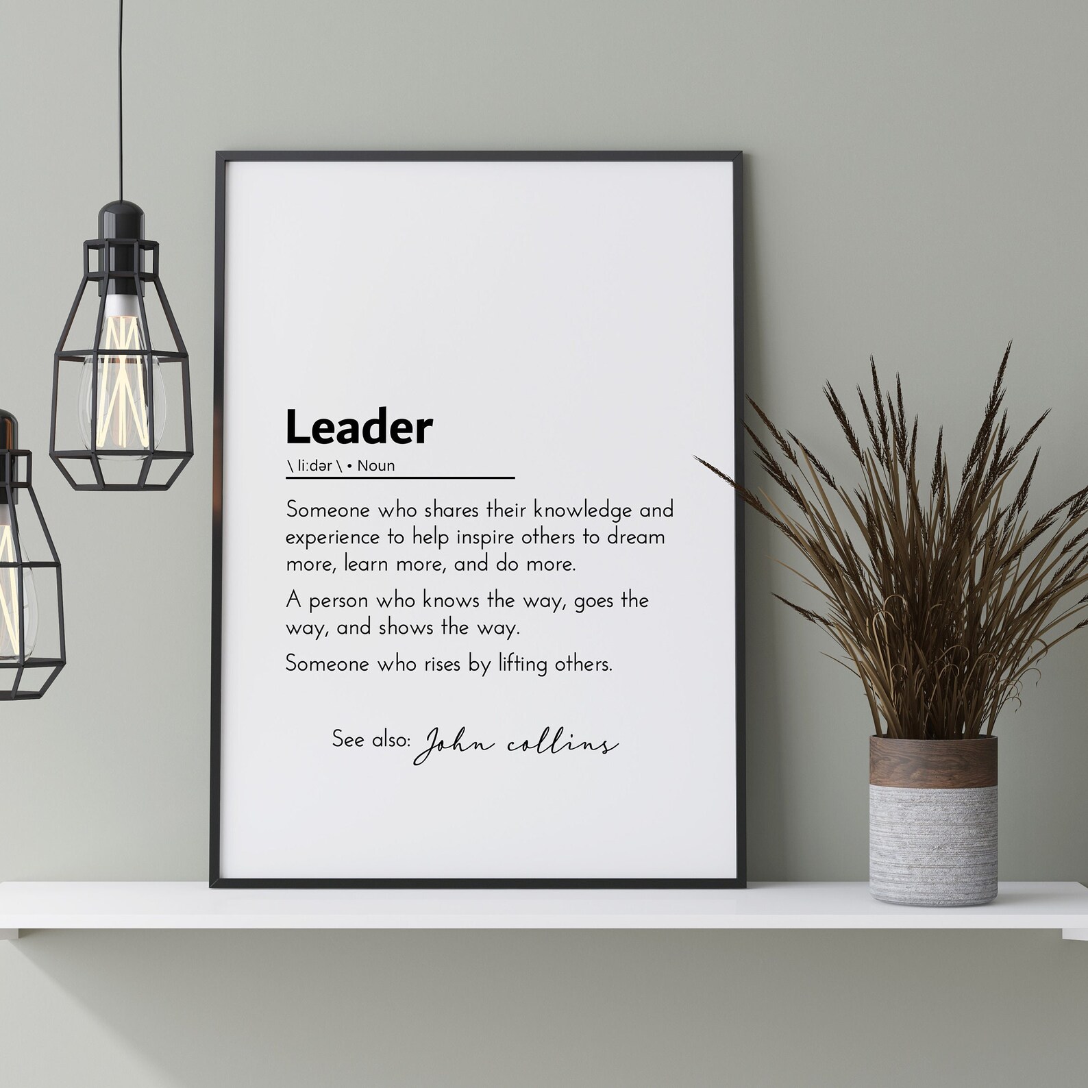 Leader Definition Leader Quote Personalized Leader Gift Leadership ...