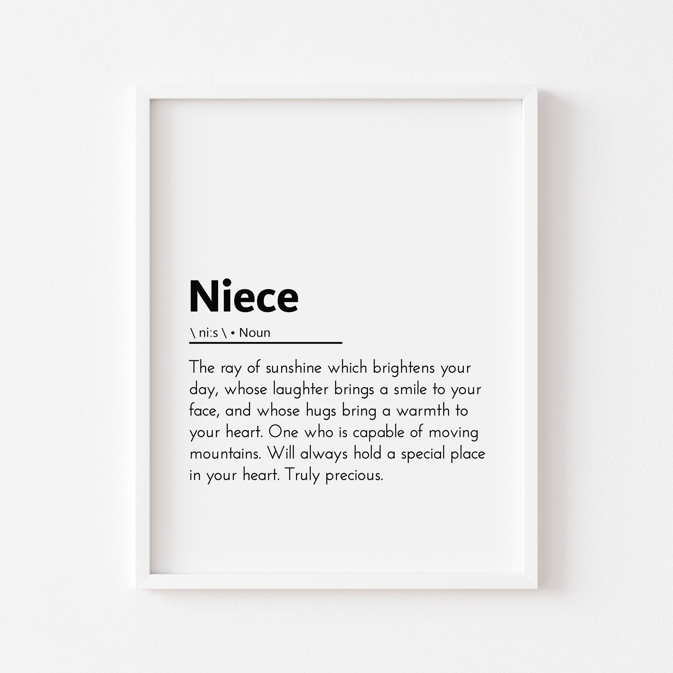 Niece Definition Niece Quote Niece Gift From Aunt Niece And Nephew