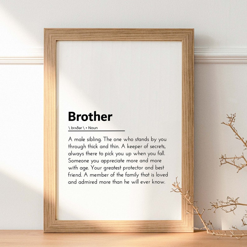 Brother Definition Bother Quotes Brother Gift From Sister Brother From ...