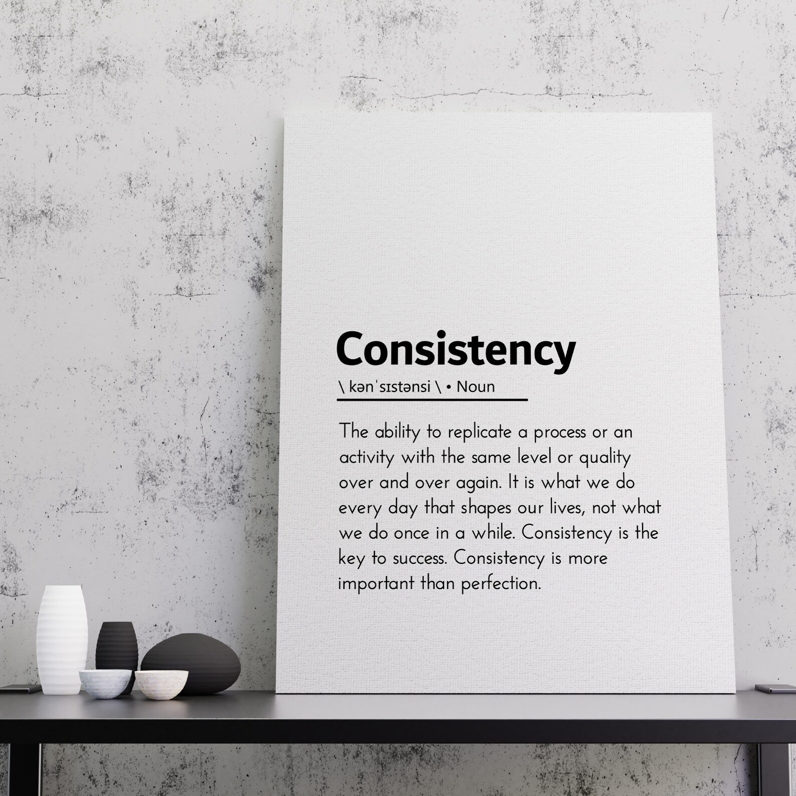 Consistency Definition, Cubicle Decor, Consistency Poster, Motivational ...