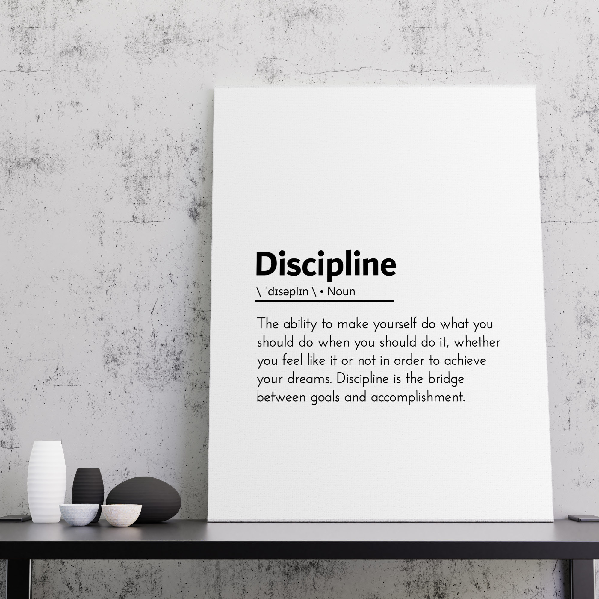 Discipline Definition Cubicle Decor Discipline Poster Discipline Over ...