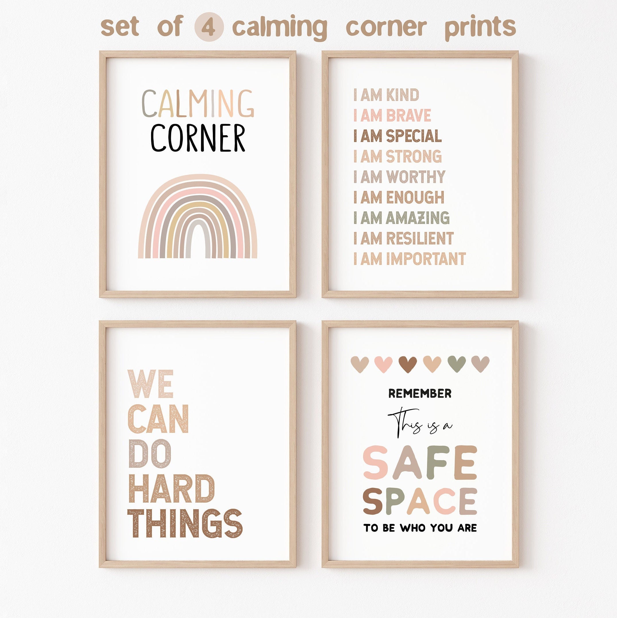 Calm Down Corner Home, We Can Do Hard Things, Kids Affirmations ...