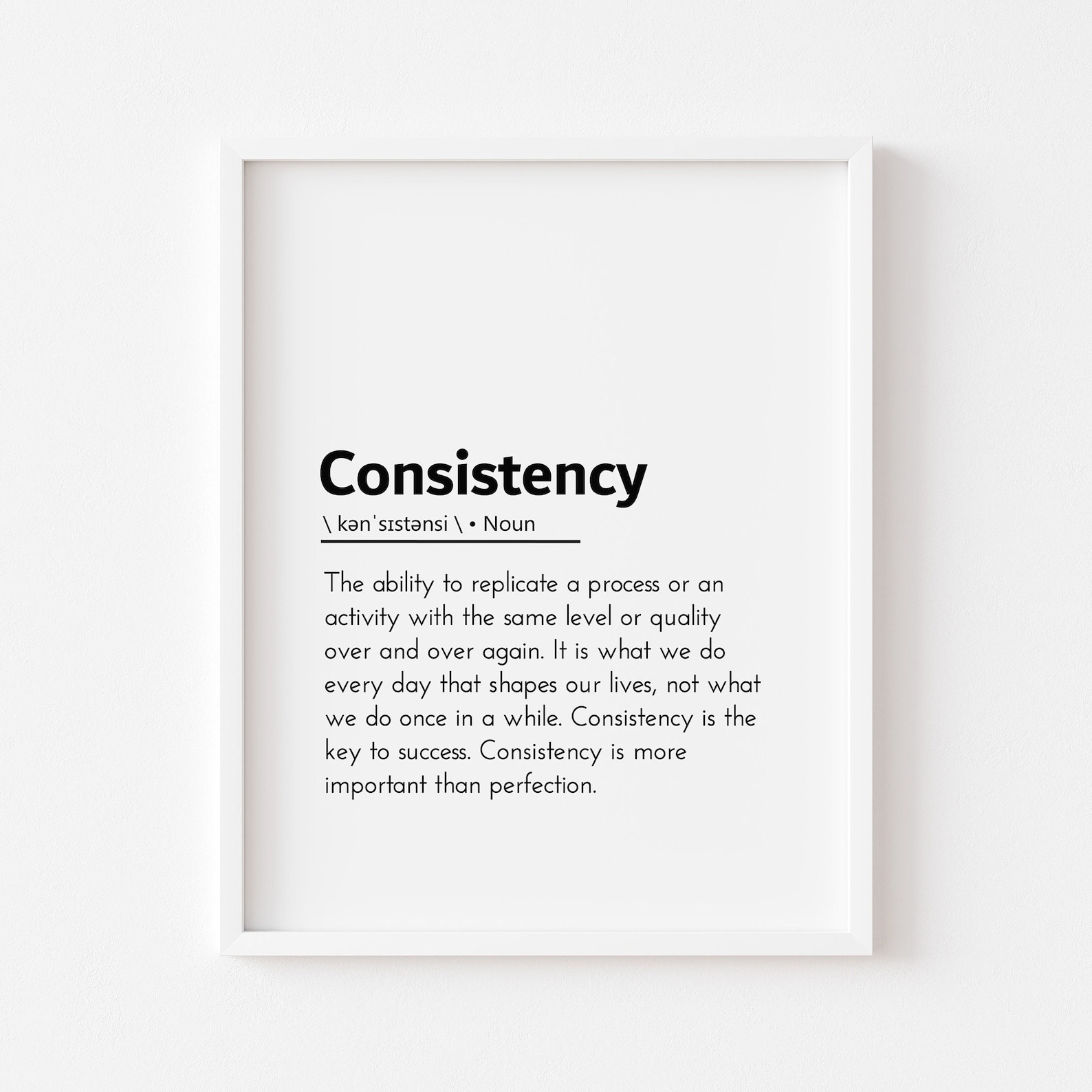 Consistency Definition, Cubicle Decor, Consistency Poster, Motivational ...