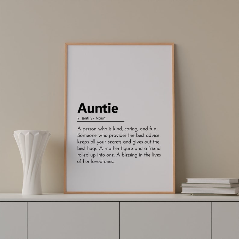 Auntie Definition Art Print, Aunt Gift (digital Download) - Etsy