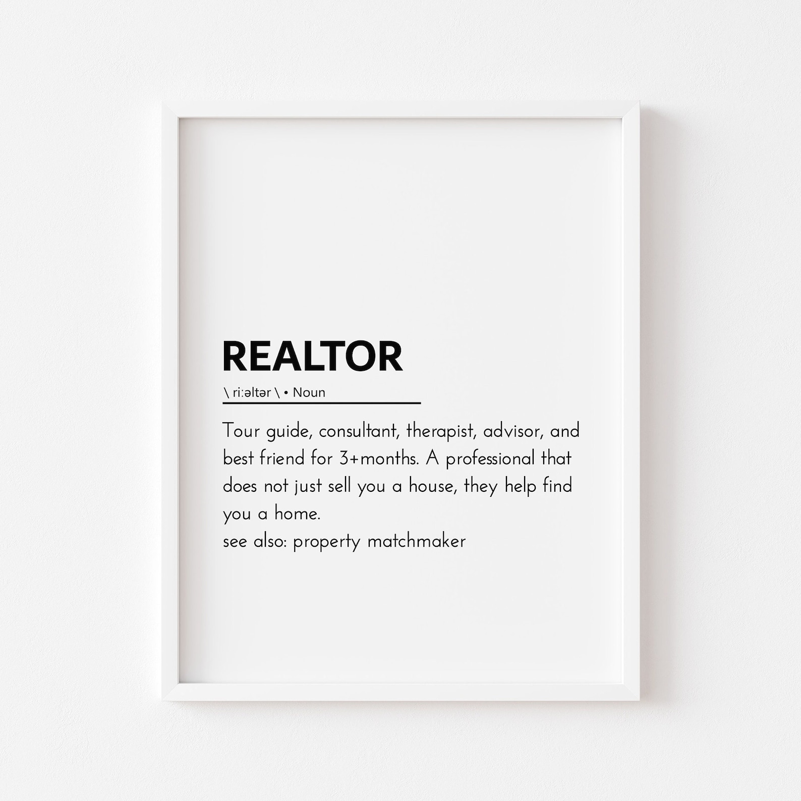 Realtor Definition Realtor Sign Realtor Office Decor Real Estate ...