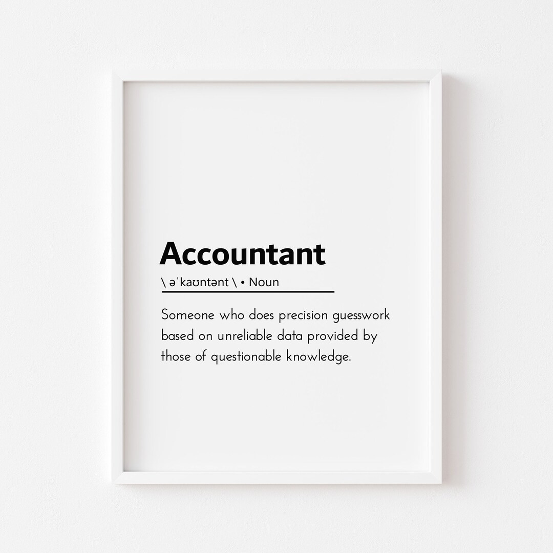 Accountant Definition Accountant Gift Coworker Gift Accountant - Etsy