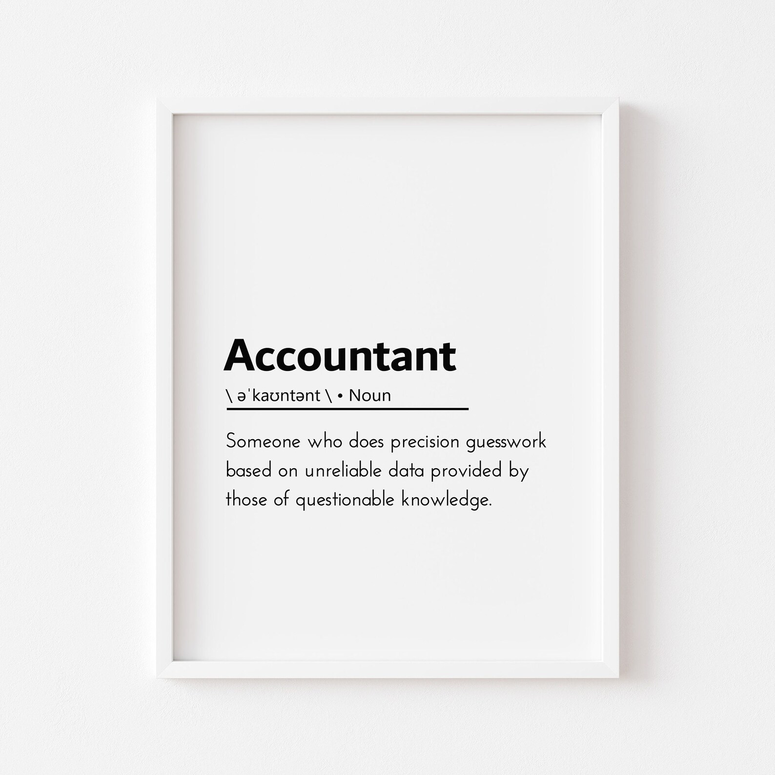 Accountant Definition Accountant Gift Coworker Gift Accountant Art ...