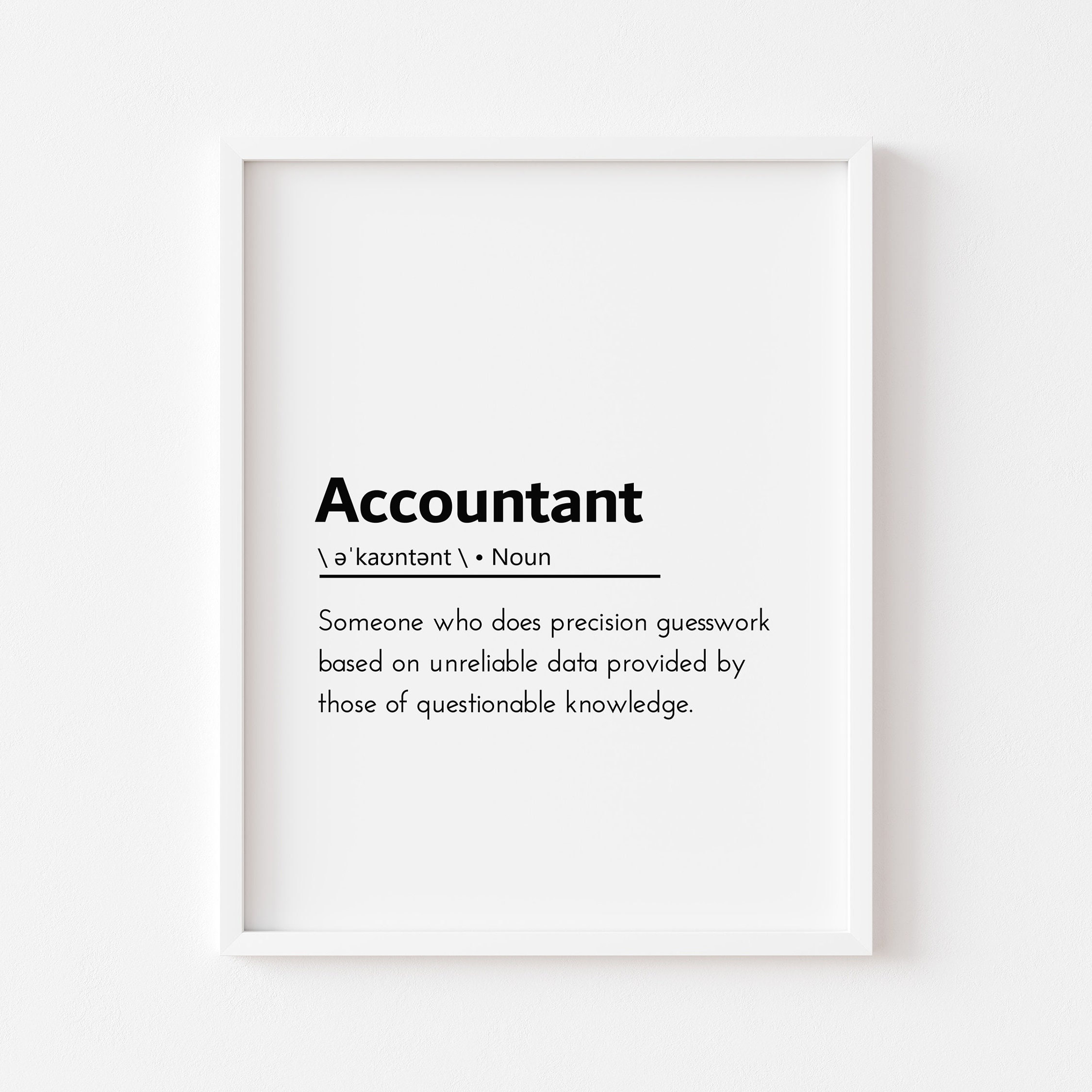 Accountant Definition Accountant Gift Coworker Gift Accountant Art ...