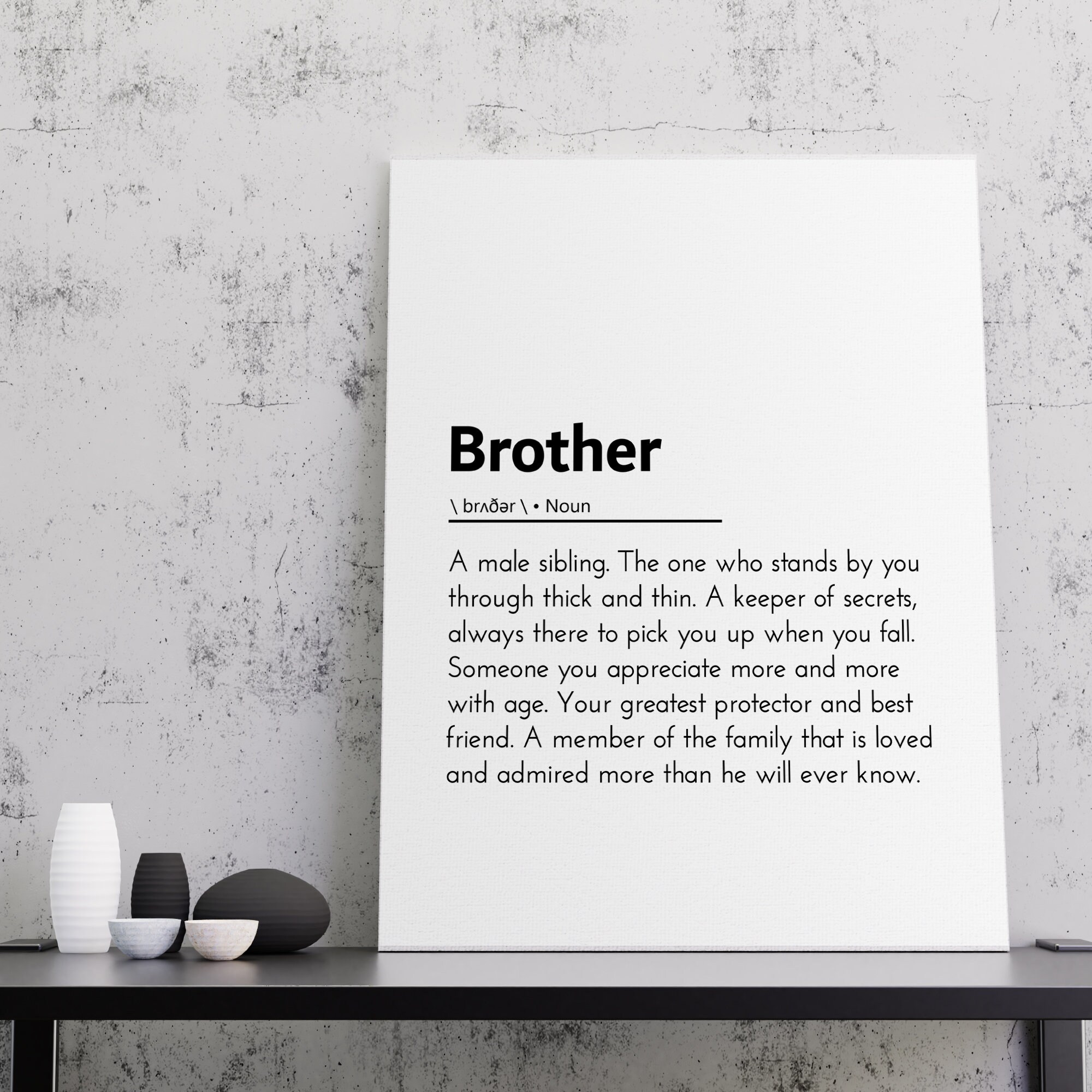 Brother Definition Bother Quotes Brother Gift From Sister Brother From ...