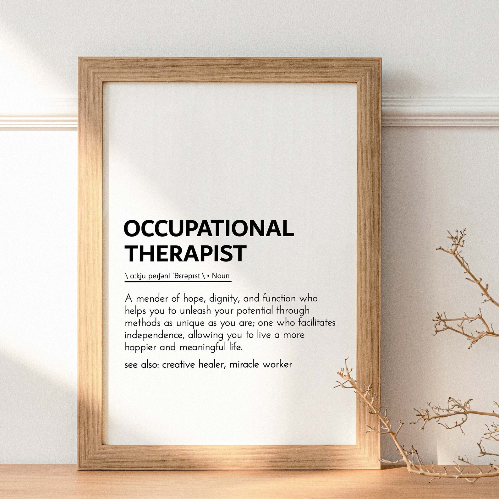 Occupational Therapist Definition Occupational Therapist - Etsy