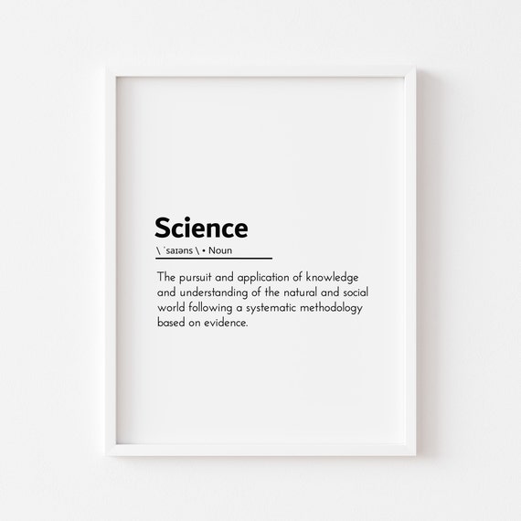 Science Definition Science Quotes Science Art Science - Etsy