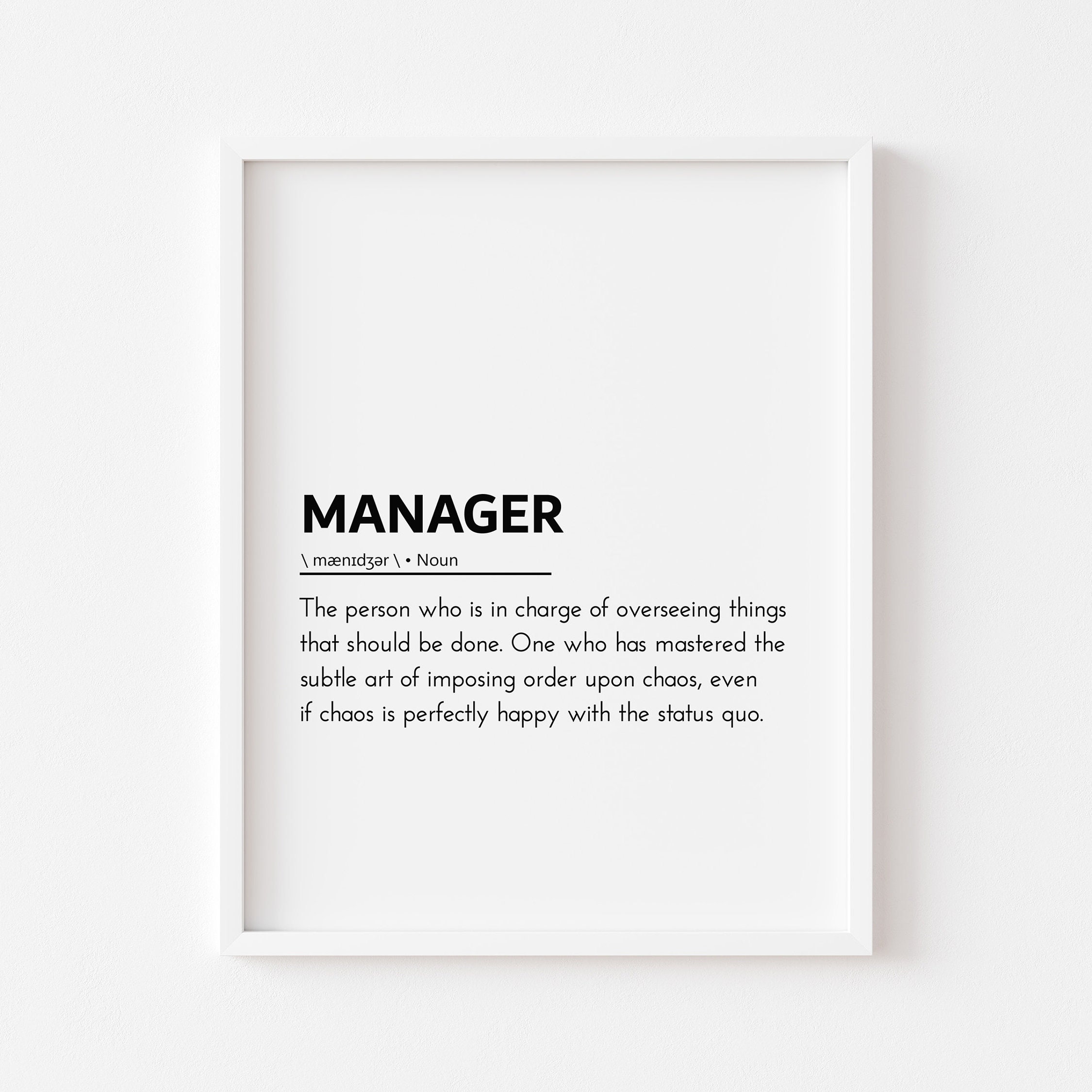Office Management Quotes Leadership Quote, Office Wall Art, Manager