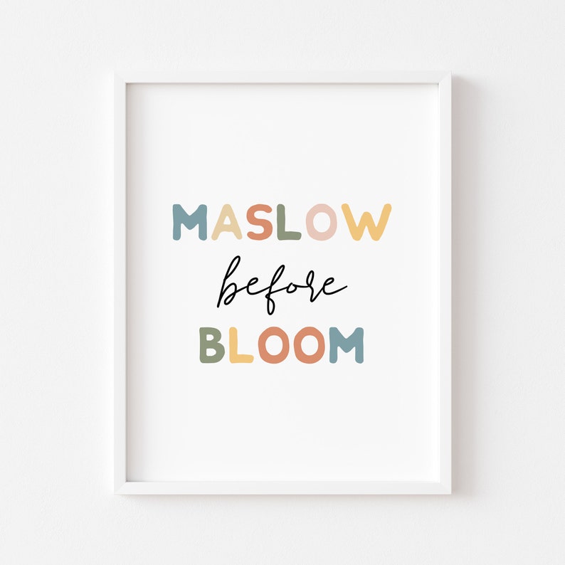 Maslow Before Bloom Maslow Hierarchy of Needs Bloom's Taxonomy ...