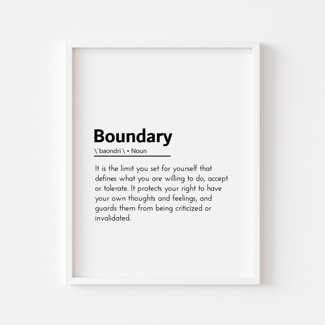 Boundary Definition Personal Boundaries Personal Growth Boundary ...
