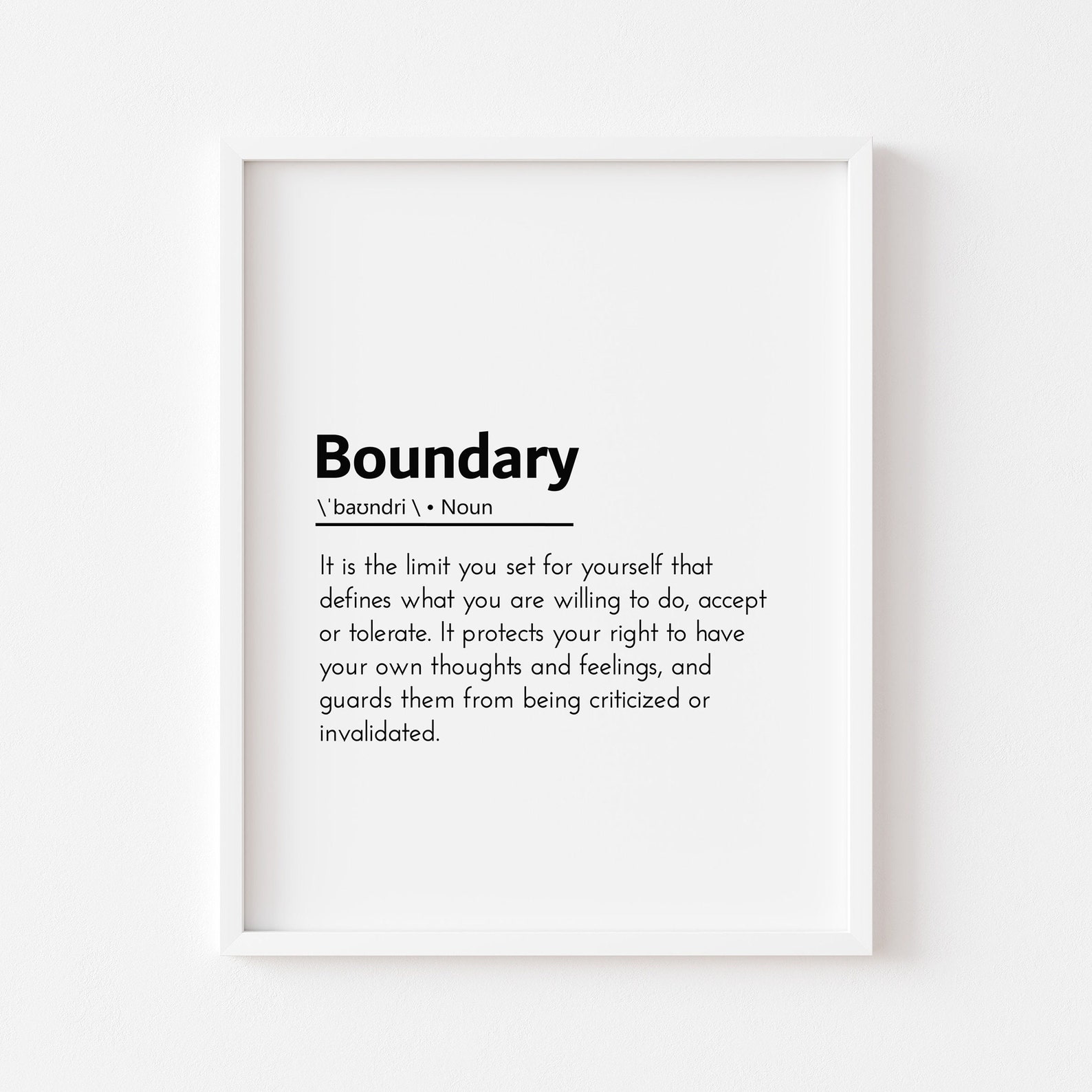 Boundary Definition Print | Therapy Office Decor (digital Download) - Etsy