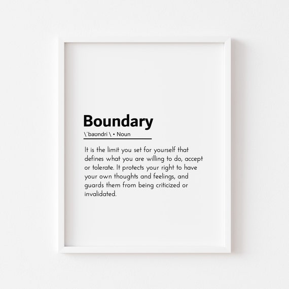 Boundary Definition Personal Boundaries Personal Growth - Etsy
