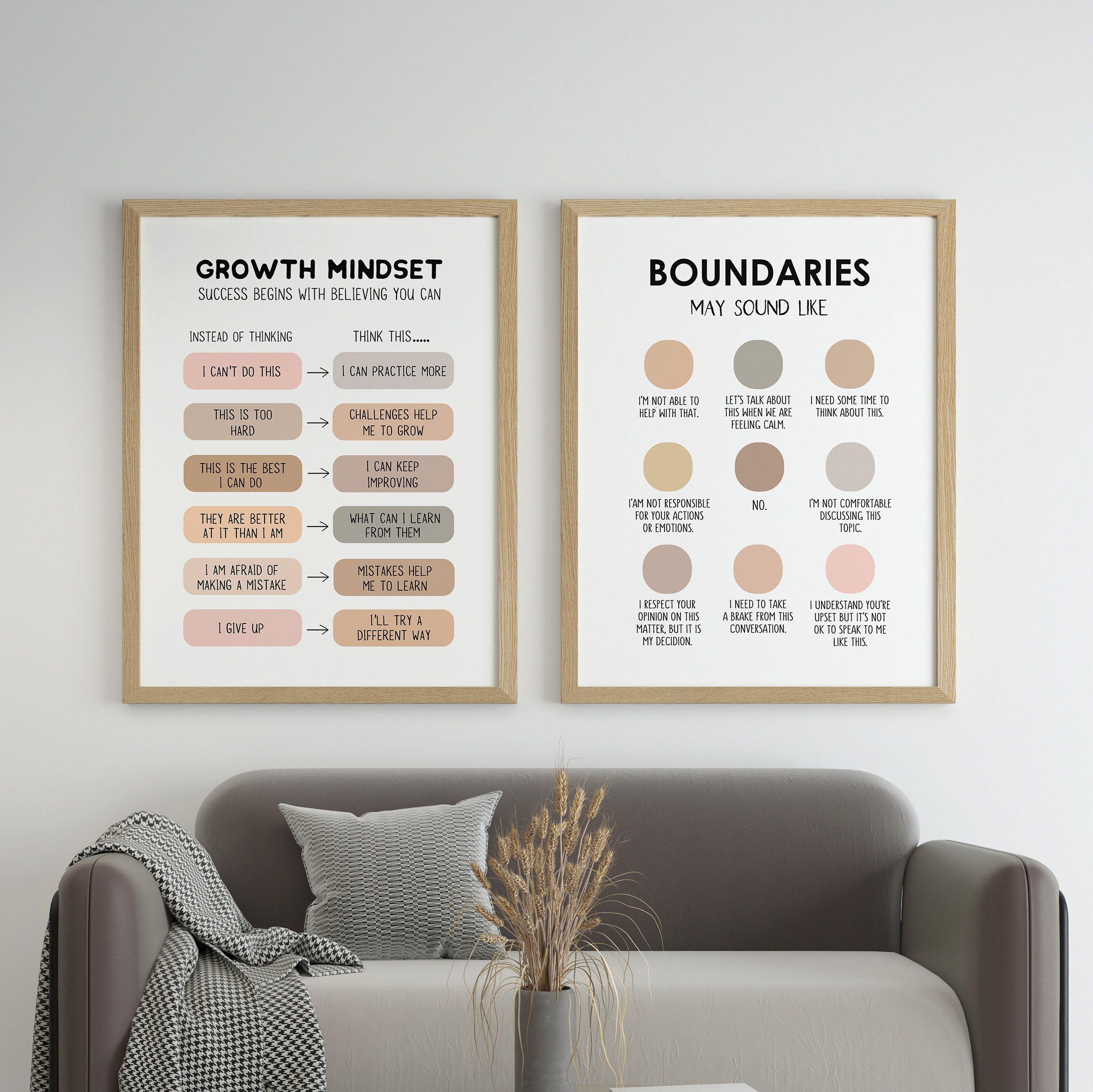 Growth Mindset Poster Boundary Setting Mental Health Posters Boundaries ...