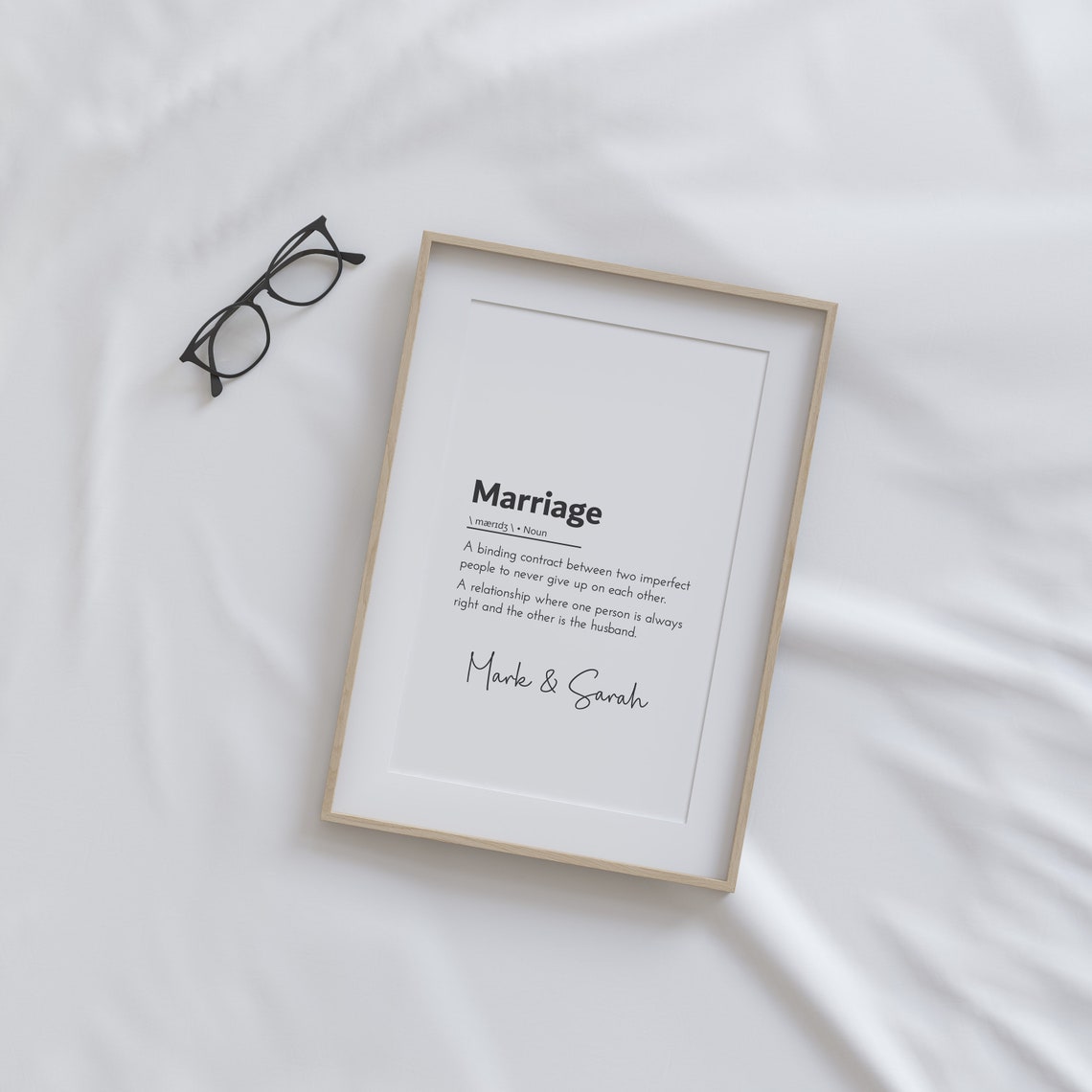 Marriage Definition Marriage Quotes Marriage Print Married Couples Gift ...