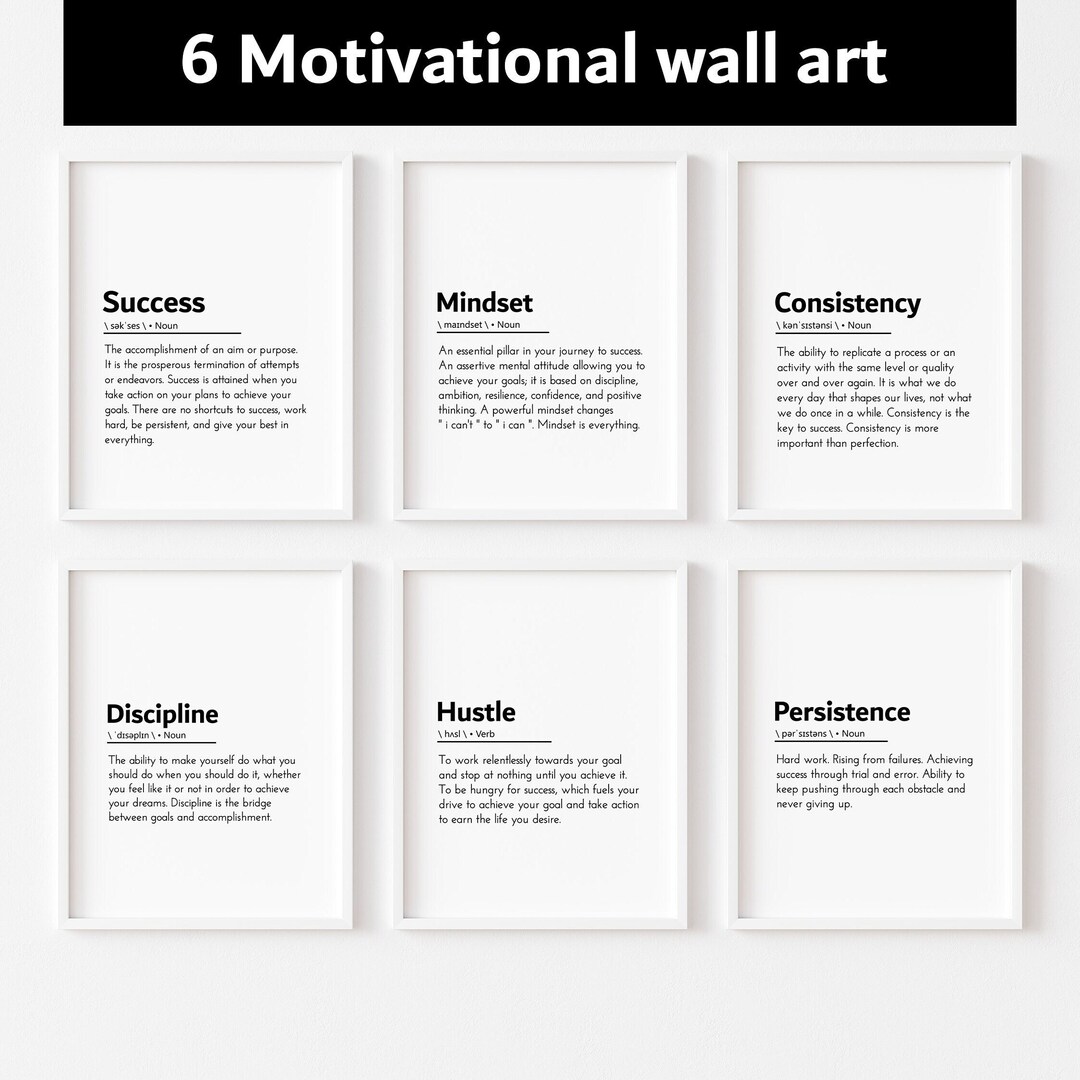 Cubicle Decor for Office Success Poster Office Motivational Signs ...