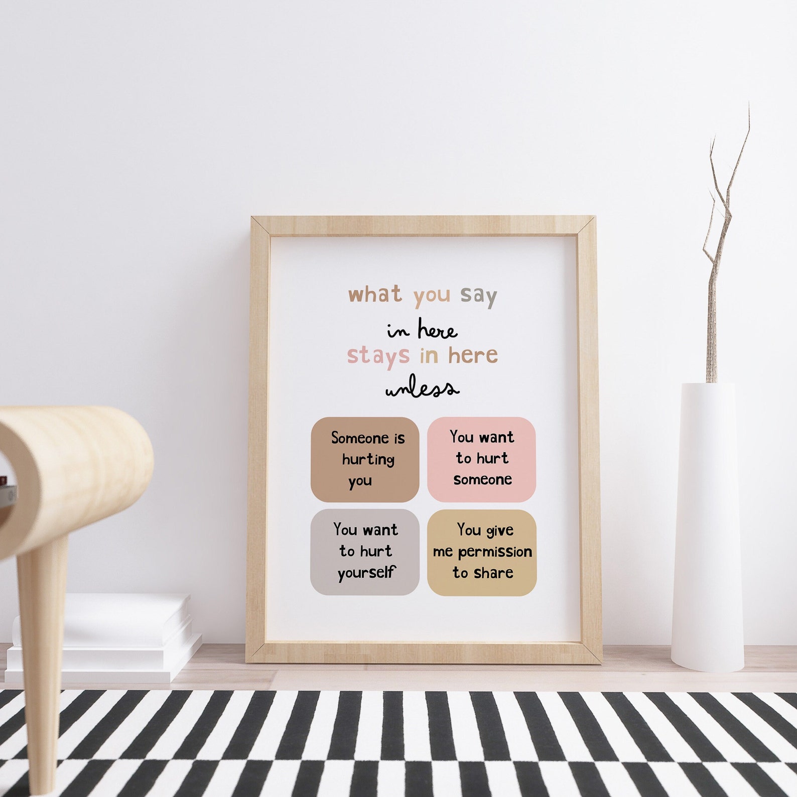 Calming Corner Posters, Safe Space Sign, Confidentiality Poster, Calm ...