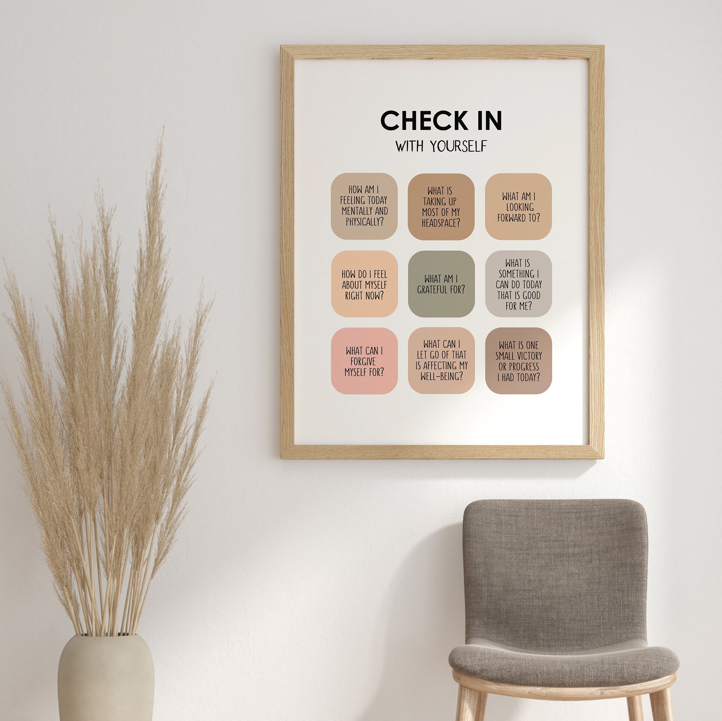 Check in With Yourself Mental Health Check in Print Feelings Check in ...