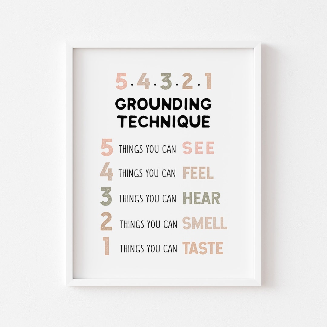 Grounding Techniques Poster Emotional Regulation Skills School ...