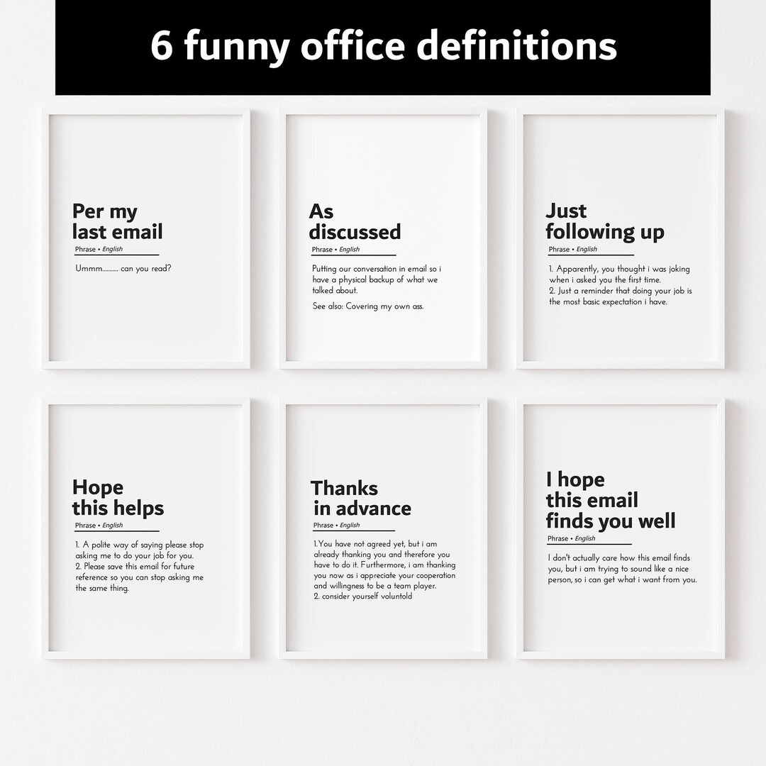Funny Email Art Funny Email Definitions Funny Home Office - Etsy