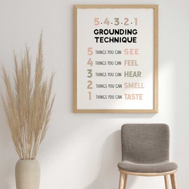 Grounding Technique Poster Things I Can Control Box Breathing Check in ...