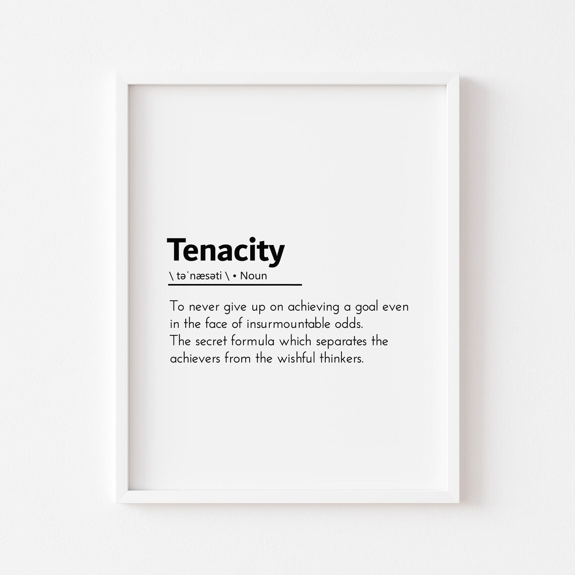 Tenacity Definition, Inspirational Posters for Work,gym Motivational ...