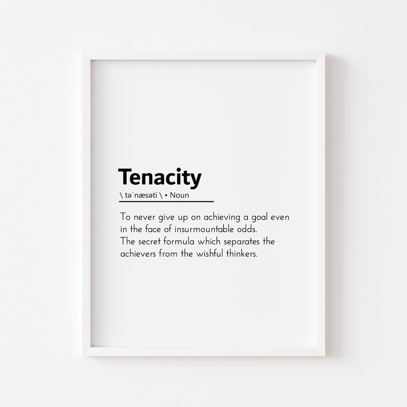 Tenacity Definition, Inspirational Posters for Work,gym Motivational ...