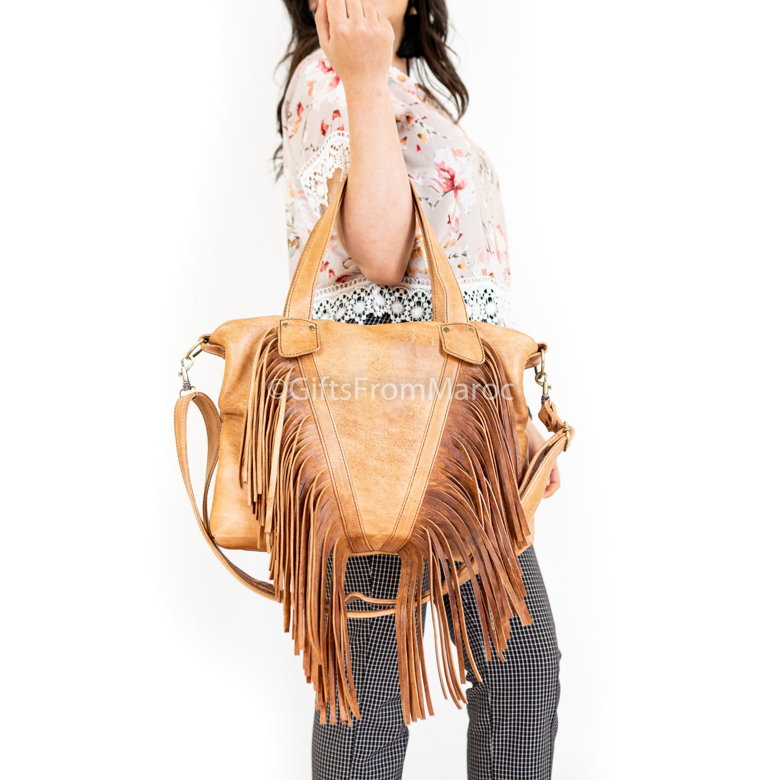Fringe Purse, Fringe Western Leather Purse for Cowgirl, Fringe Leather ...