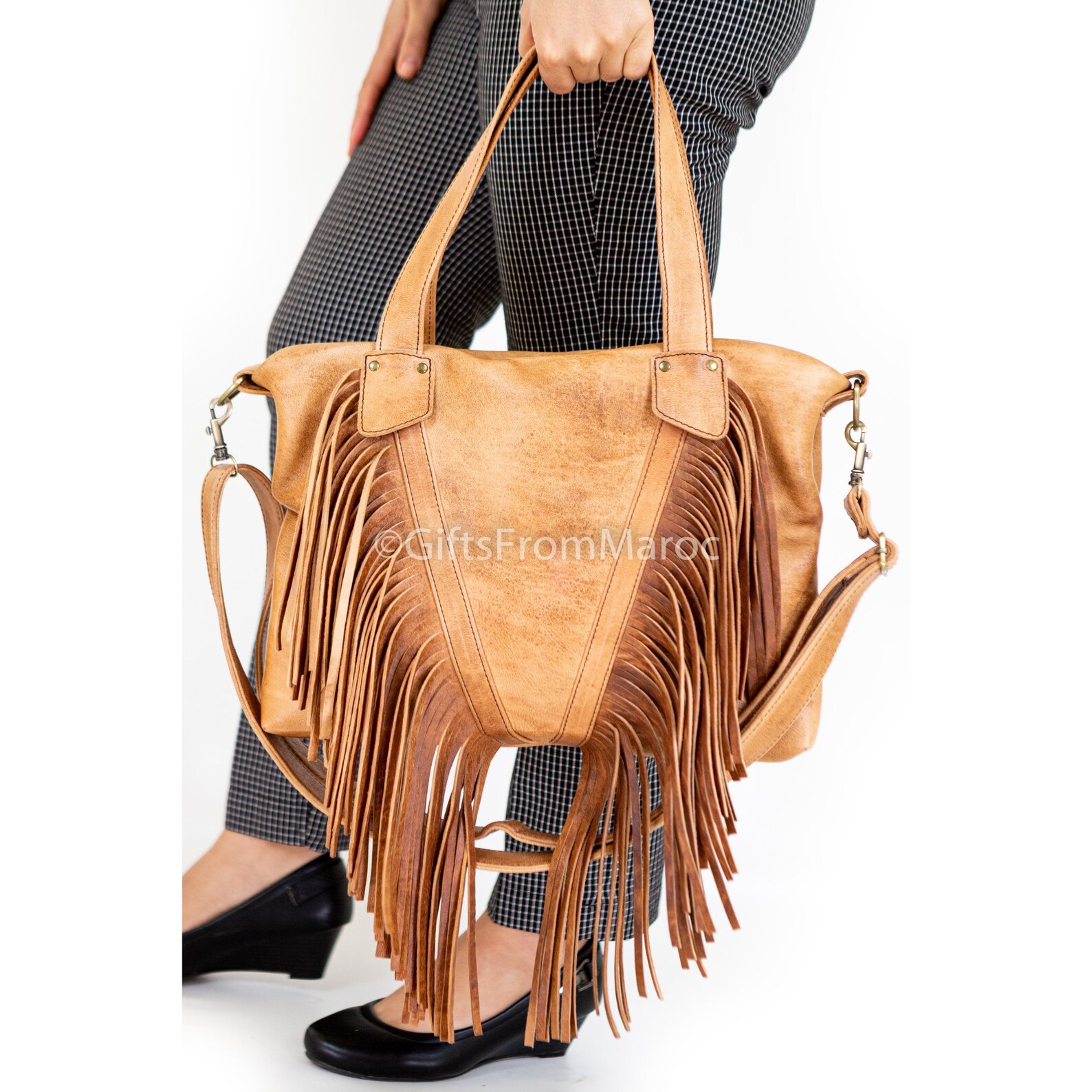 Fringe Purse, Fringe Western Leather Purse for Cowgirl, Fringe Leather ...