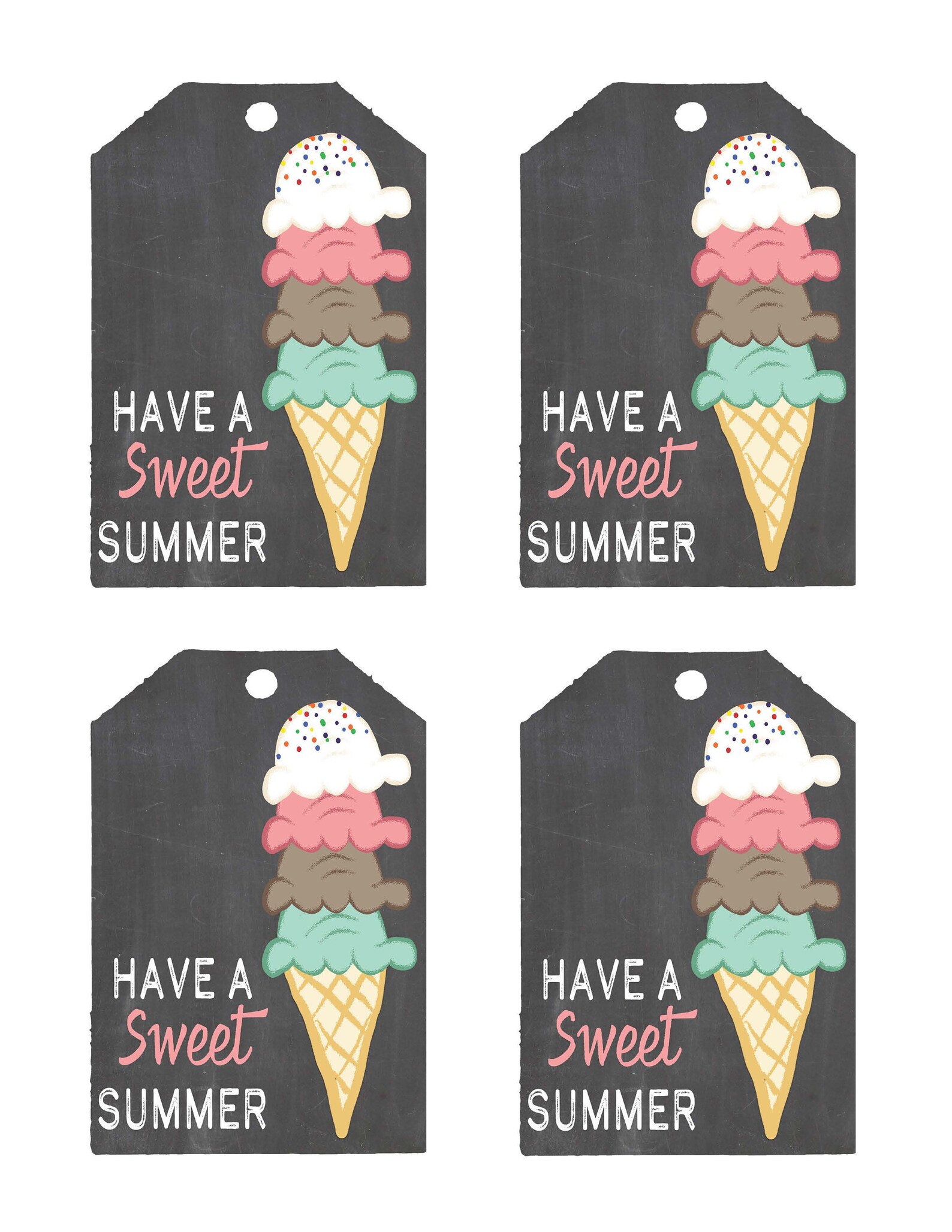 Gift Tag {have a Sweet Summer} - Etsy