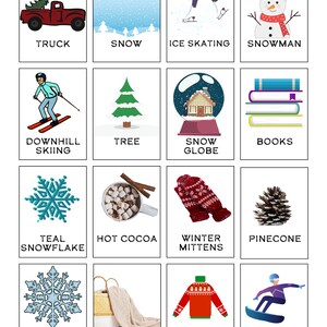 BINGO Game {winter Theme} - Etsy