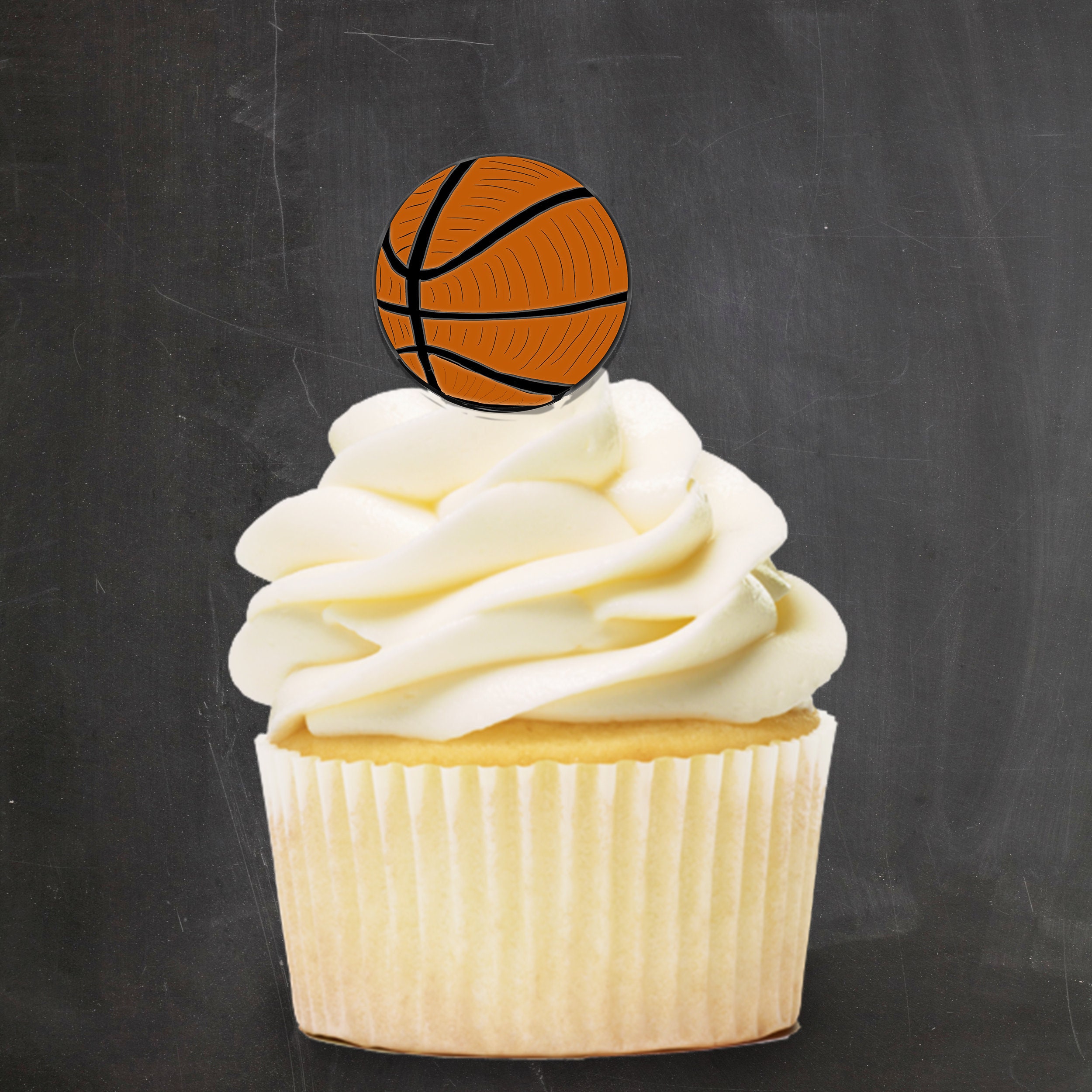 Printable Cupcake Toppers {basketball} - Etsy