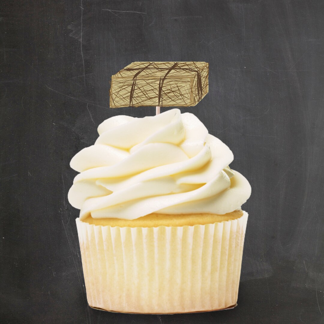 Printable Cupcake Toppers {hay Bale} - Etsy