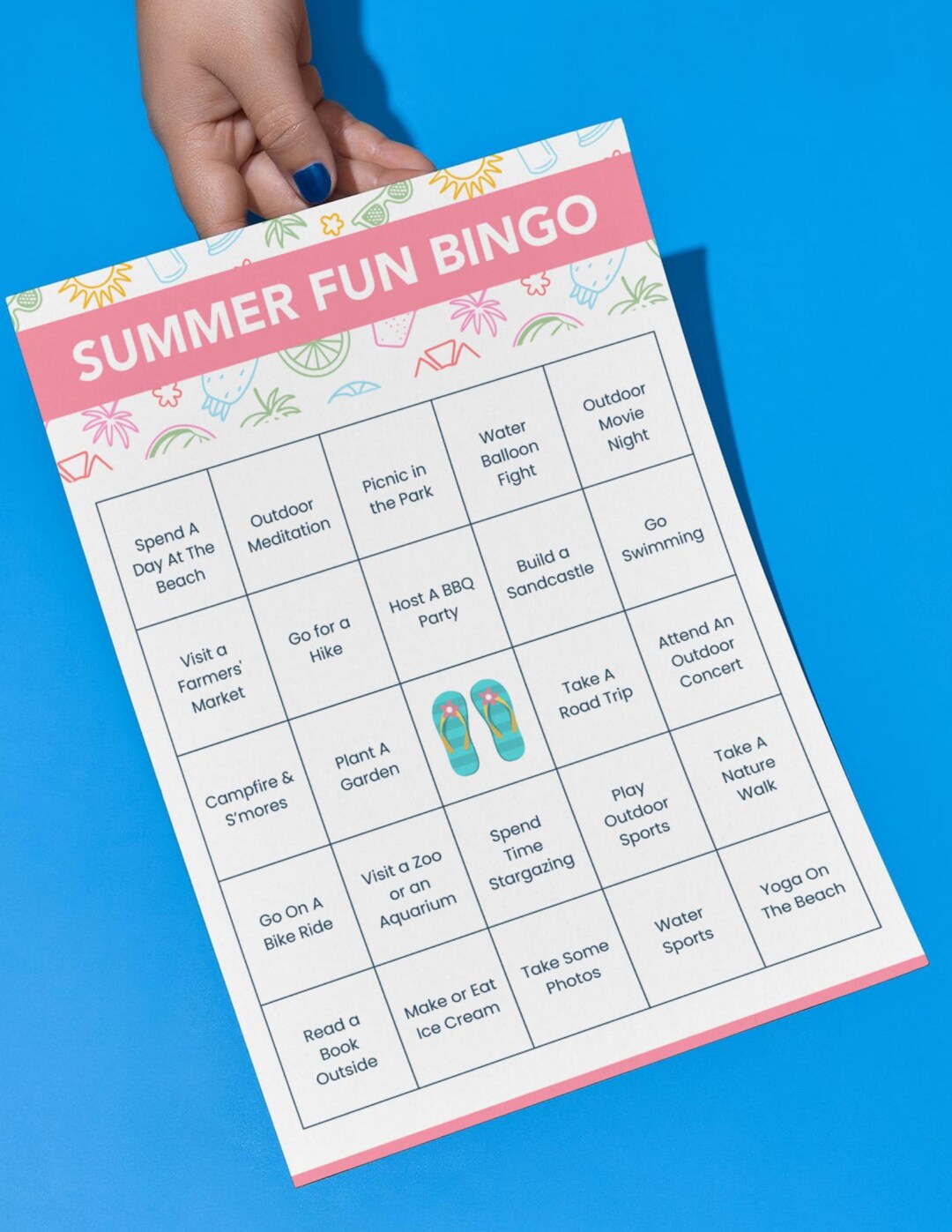Summer Fun Bingo Printable | Family Bucket List Game (digital Download ...