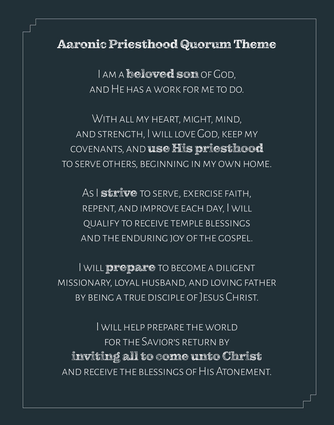 LDS Aaronic Priesthood Theme {blues & Green} - Etsy