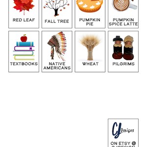 BINGO Game {autumn Theme} - Etsy