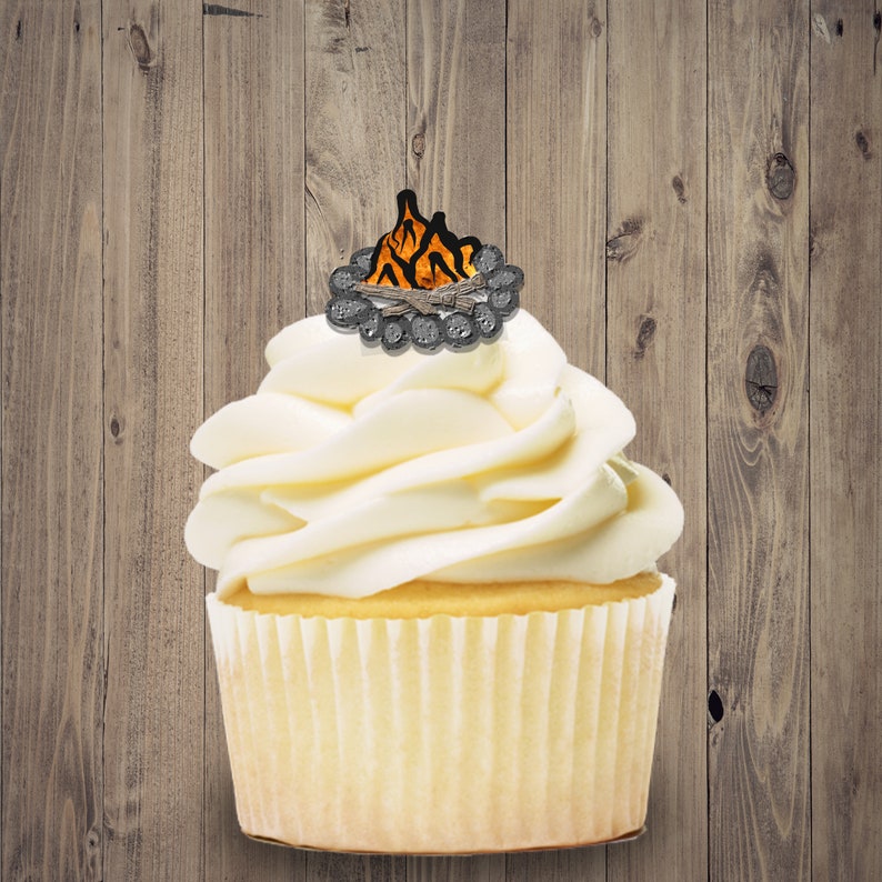 Printable Cupcake Toppers {fire Pit} - Etsy