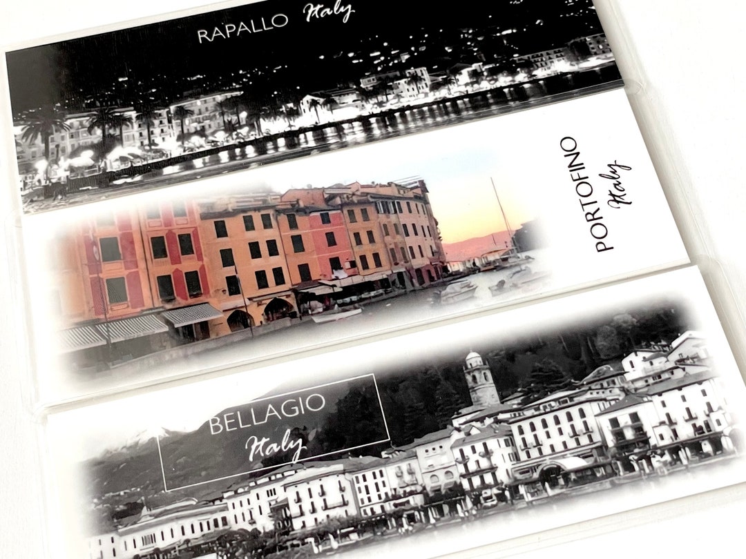 Italy Bookmarks Set of 3 Laminated Italy Bookmarks Lake Como - Etsy