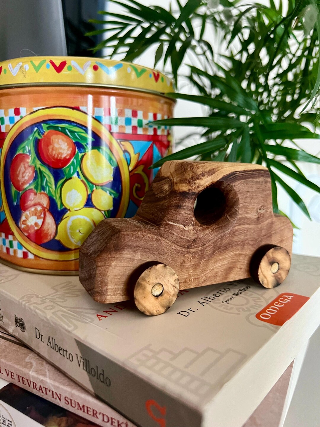 Wooden Car Toys, Polished Natural Olive Oil,olive Wood Car Toy, Natural ...