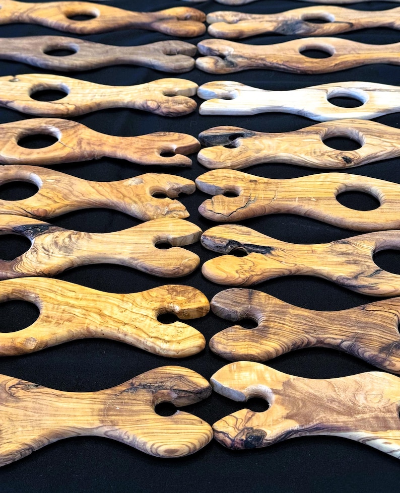 Olive Wood Wine Glass Holder: Handmade Wine Butler - Etsy