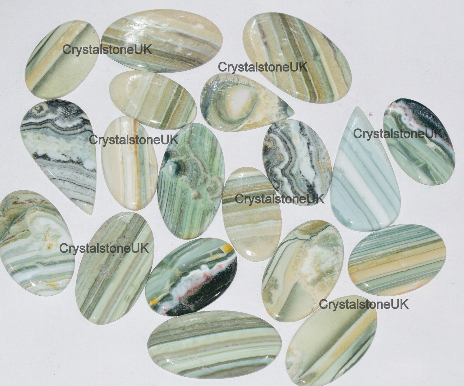 Natural Green Lace Agate Cabochon Lot Lace Agate Gemstone - Etsy