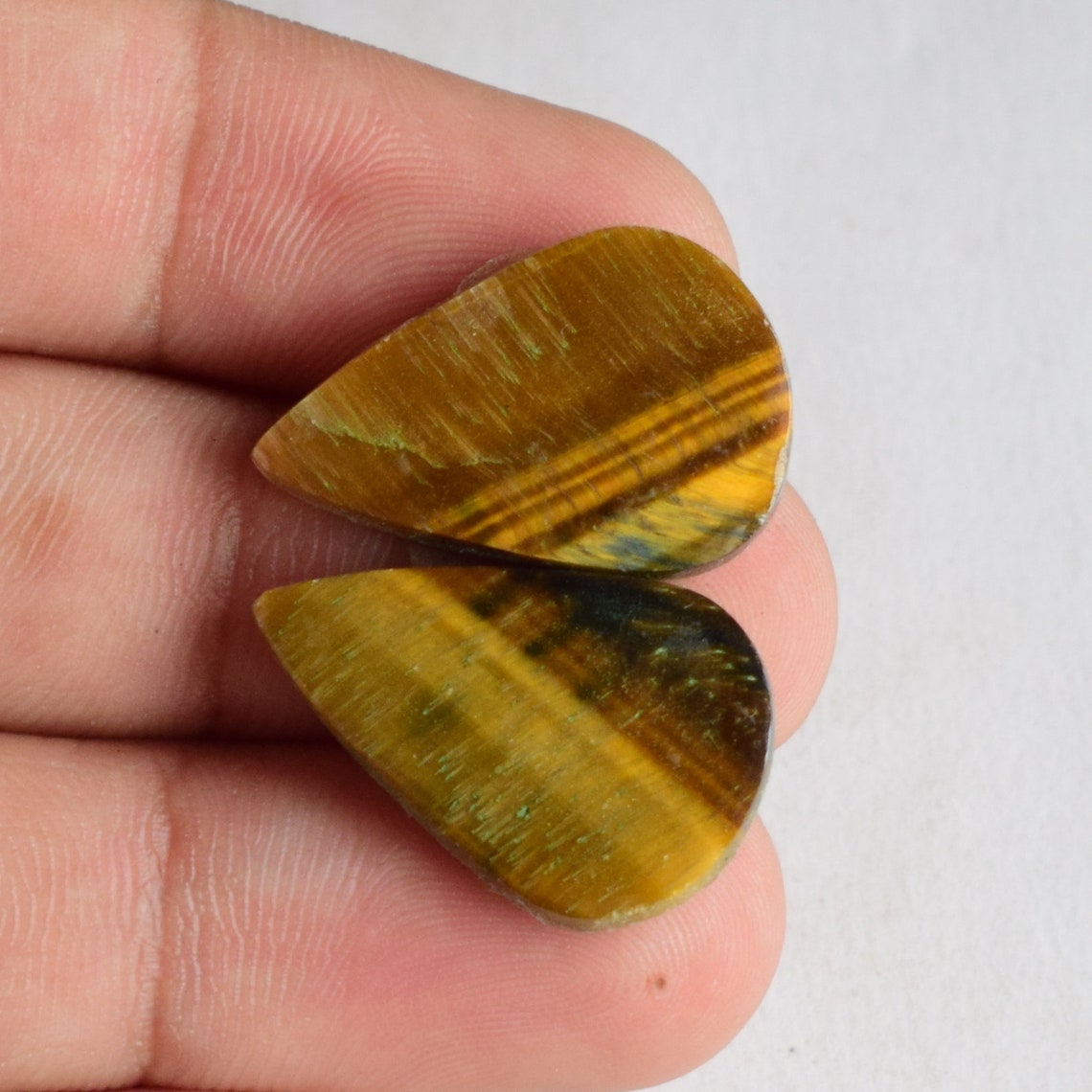 Tiger Eye Pair Yellow Tiger Eye Tiger Eye Cab Tiger Eye - Etsy