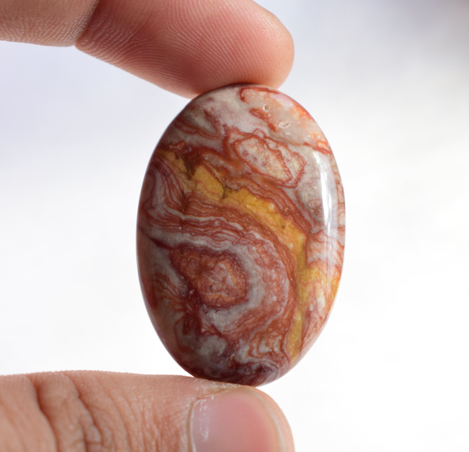 Oval Rosetta Jasper Rhyolite Cab 38x27x7mm Rosetta Jasper - Etsy España