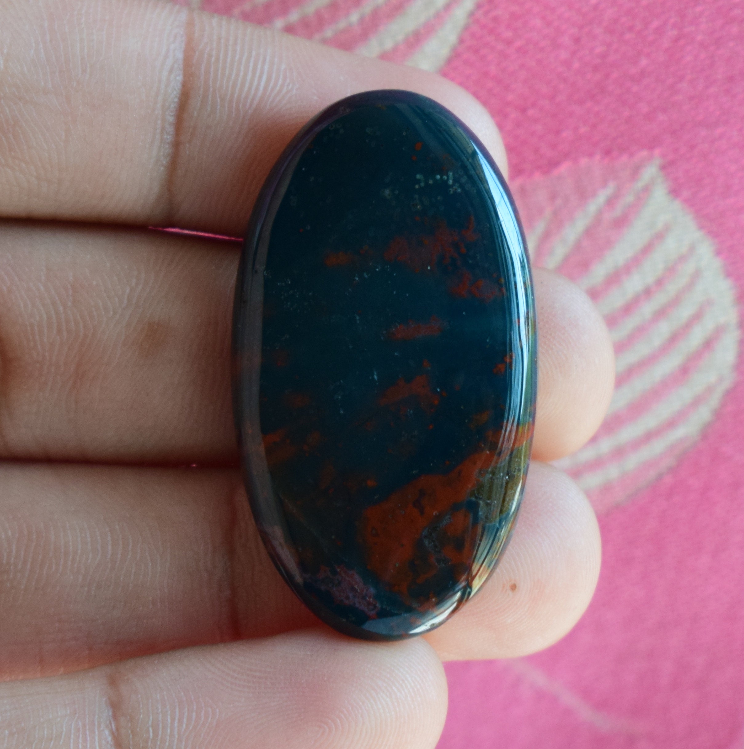 Beautiful Blood stone Cabochon 44x25x6mm 55.50carats Red | Etsy