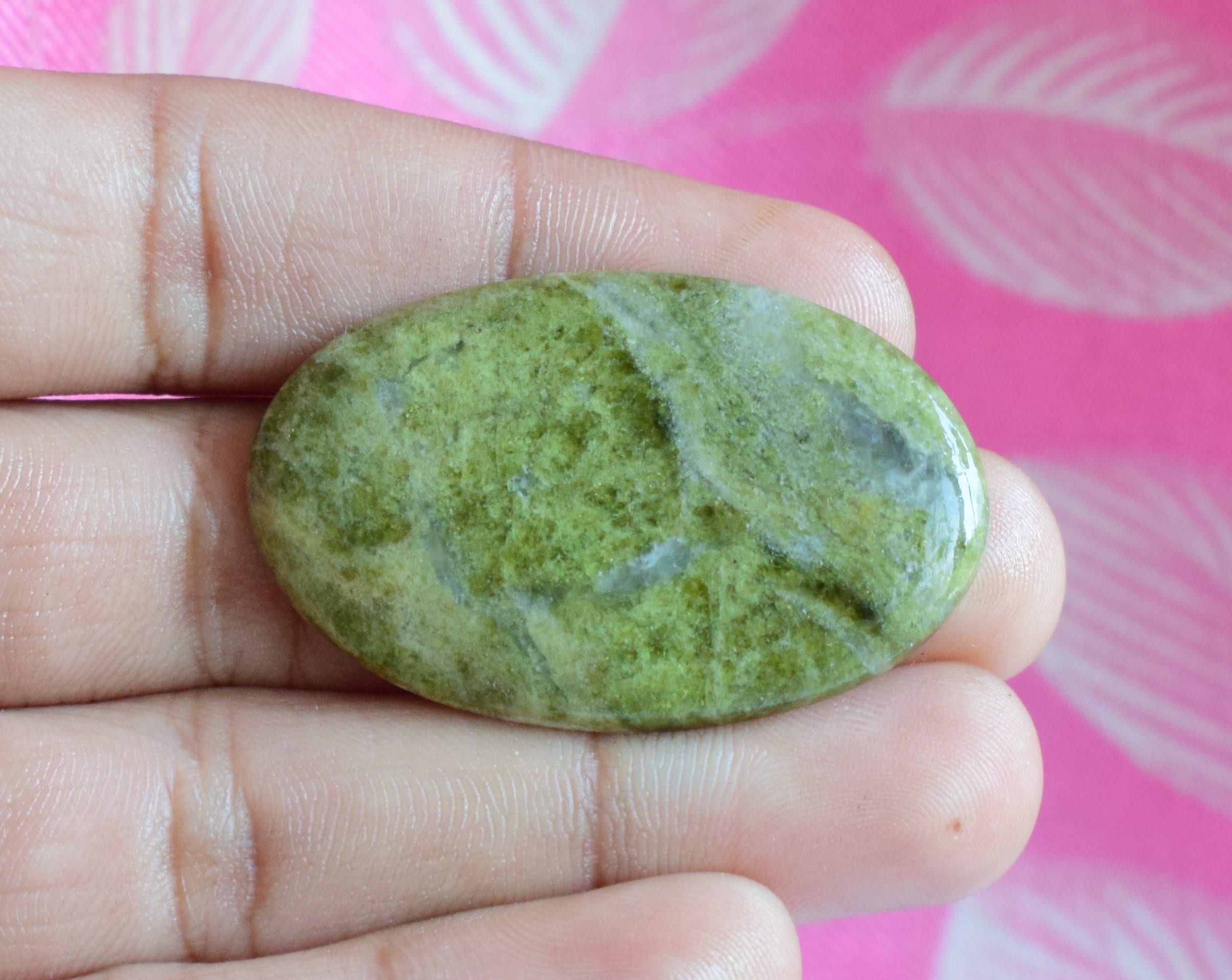 Amazing Green Vessonite Vesuvianite Cabochon 48x30x5mm - Etsy UK